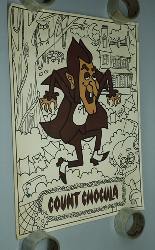 ORIGINAL 1971 GENERAL MILLS COUNT CHOCULA CEREAL PREMIUM POSTER 18" X ...