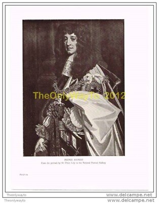 PRINCE RUPERT, BY SIR PETER LELY, Book Illustration (Print), c1911 | eBay
