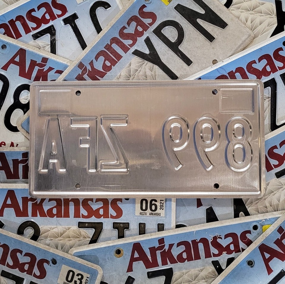 ARKANSAS License Plate 🔥FREE SHIPPING🔥 ~ 1 w/RANDOM LETTERS & NUMBERS ...