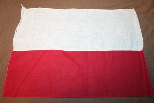 Original WW2 Era Multi Piece Sewn Cotton Polish National Flag, 16" by ...