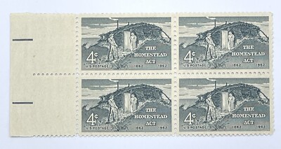Scott # 1198 - US Stamp 4 cent Block of 4 The Homestead Act MNH 1962 No ...