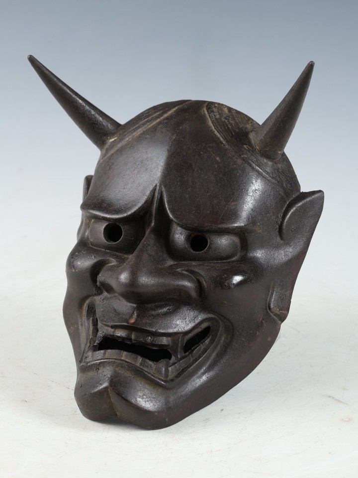Made In Japan Vintage Iron Old Vintage Noh Mask Hannya 般若 -Jealousy ...