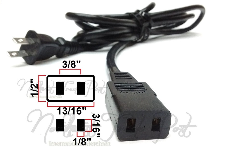 8ft 2-Prong AC Power Cord for Bernina Sewing Machine Model 1070 1080 ...