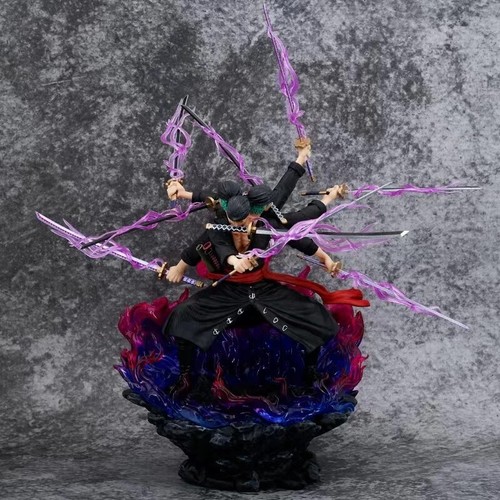 One Piece Roronoa Zoro Anime Figure Three Heads And Six Arms Nine Sabre ...