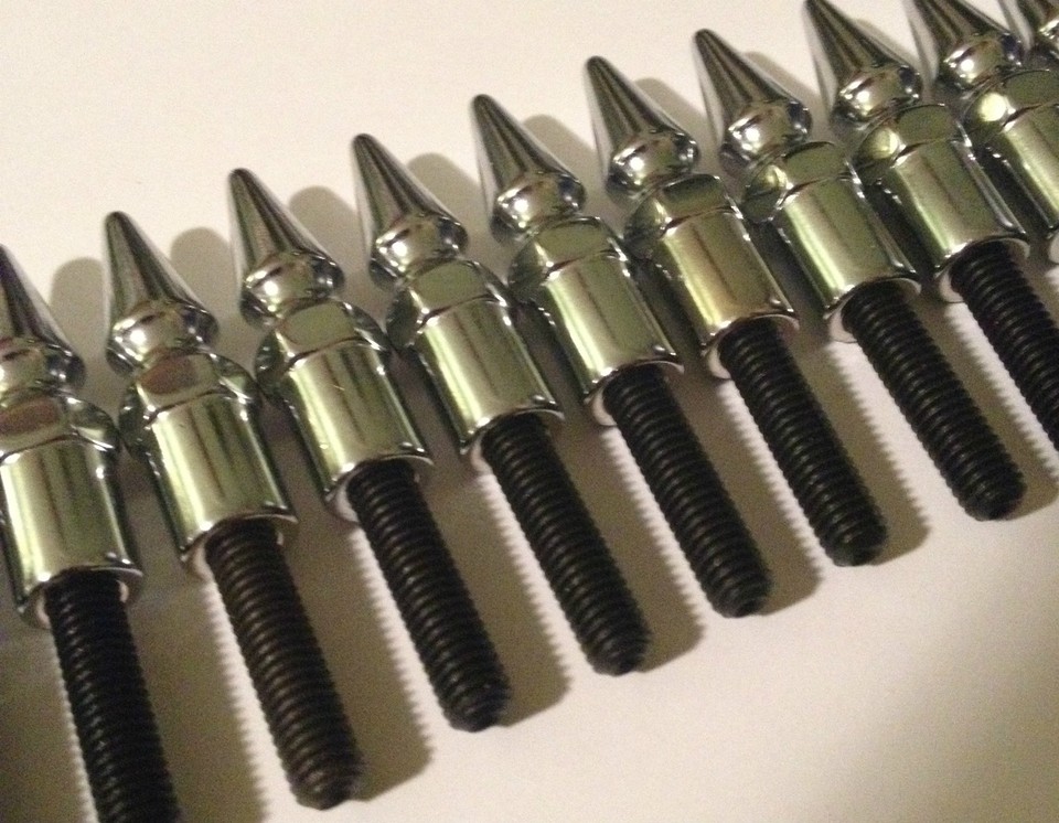 14 CHROME SPIKE VALVE COVER BOLT NUT BB FORD 429 460 BBF STUD BIG BLOCK ...