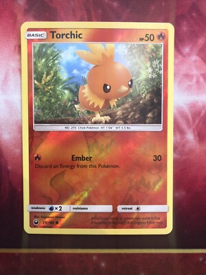 Pokemon Card Torchic Reverse Holo Celestial Storm #25/168 | eBay Australia