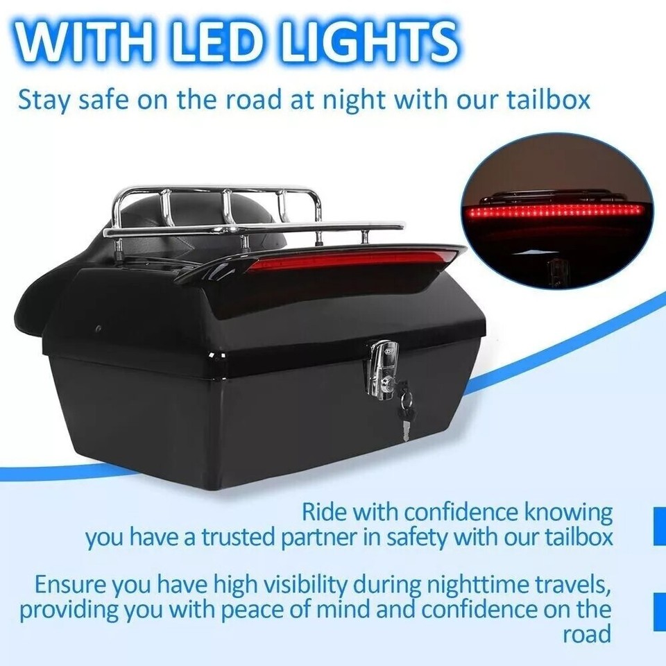 Trunk Luggage Tail Box Tail Light Tour Pak Pack Backrest For Touring ...
