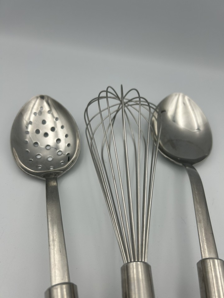 Chantal Perforated Spoon, Solid Spoon,Wisk Utensil Set Stainless Steel ...