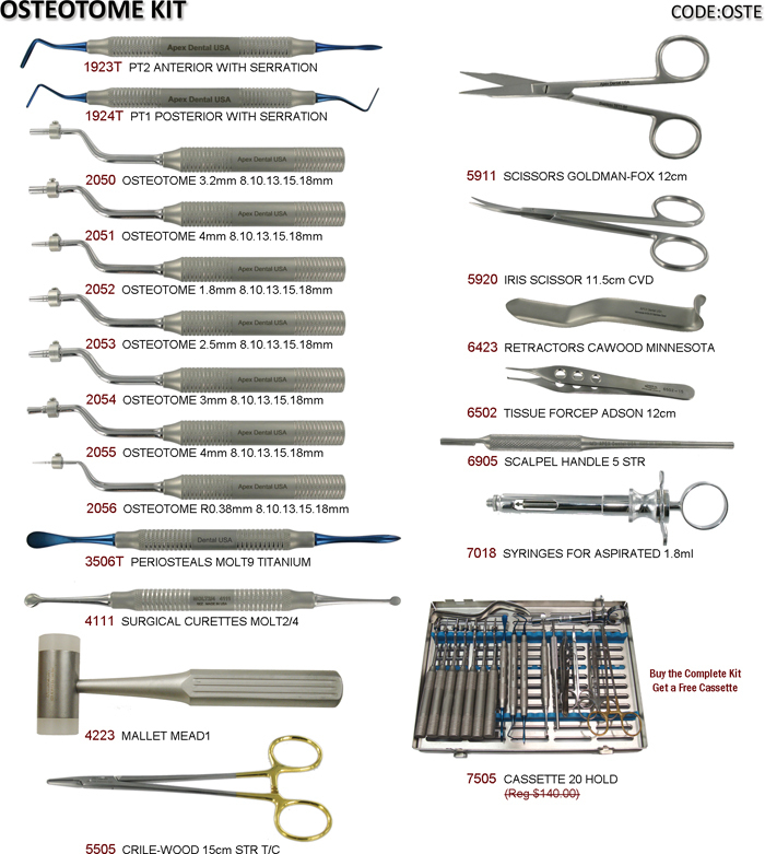 Osteotome Kit (#OSTE) | eBay