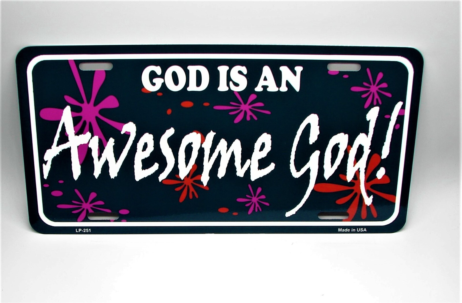 GOD IS AN AWESOME GOD METAL CAR LICENSE PLATE, CHRISTIAN RELIGIOUS ...