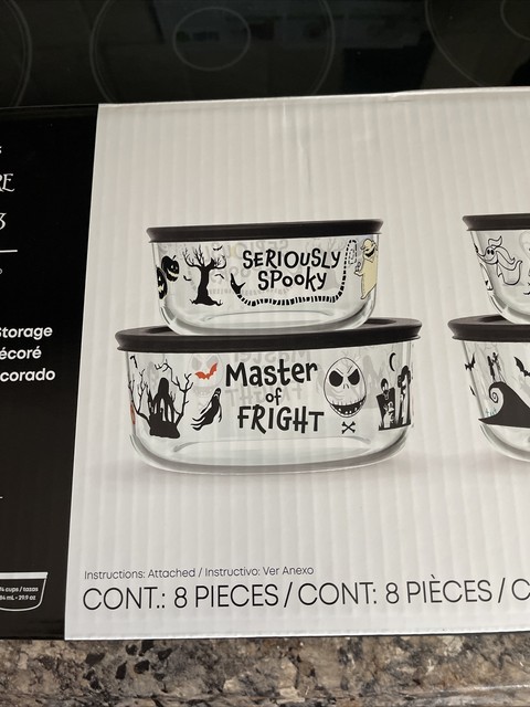 PYREX Disney the Nightmare Before Christmas Glass Bowls Set - 8 Piece ...