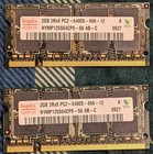 HYNIX 4GB 2Rx8 PC2-6400S-666-12 HYMP125S64CP8 Laptop RAM Kit 2 x 2GB HP ...