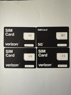 4-Pack VERIZON Triple SIM CARD "3 in 1" NANO 4FF • CDMA 4G LTE 5G | eBay