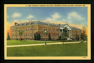 Military Base postcard Ordnance Co. Aberdeen Proving Grounds, Maryland ...