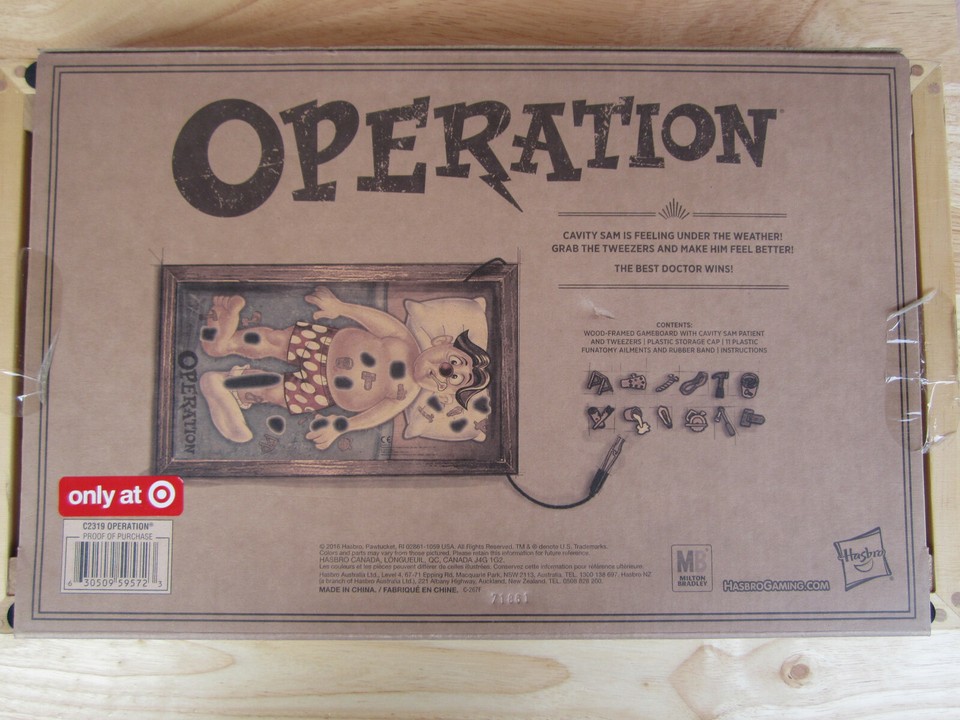Brand New classic style wooden Hasbro Operations board game for sale ...