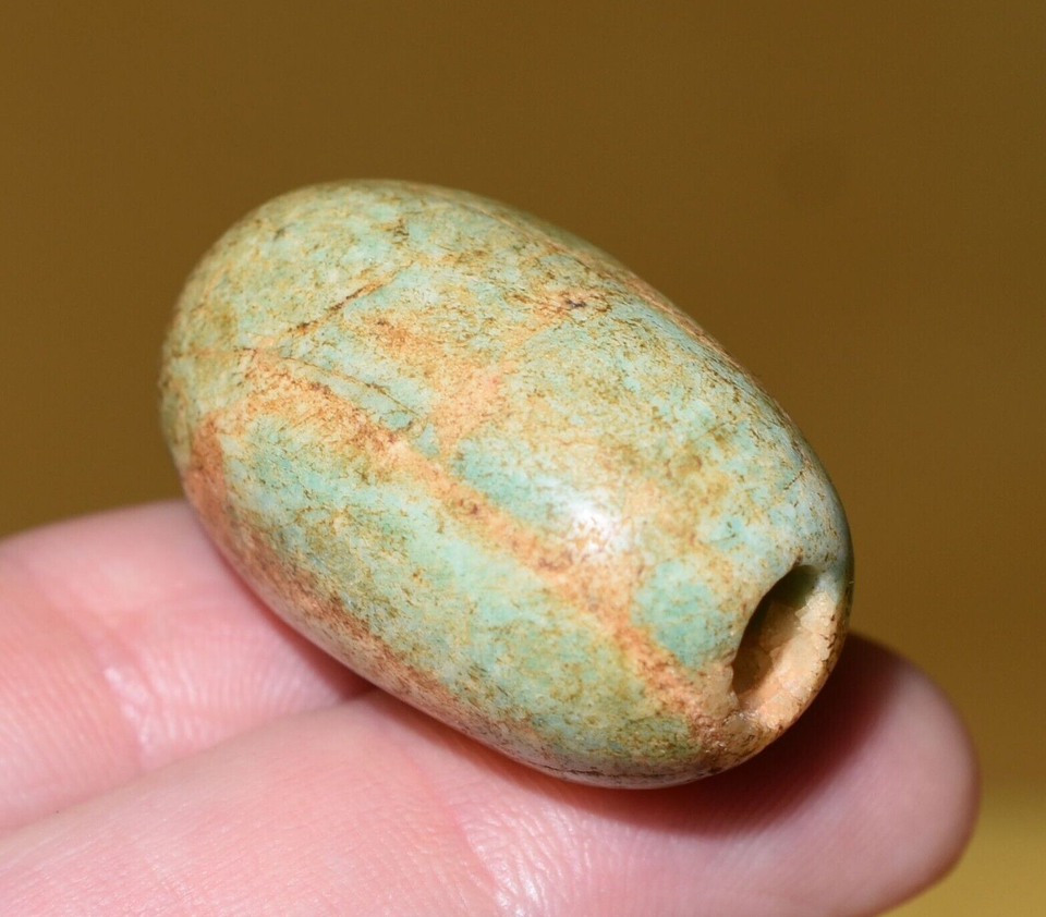 Large Ancient Amazonite Handmade Stone Trade Bead Excavated In ...
