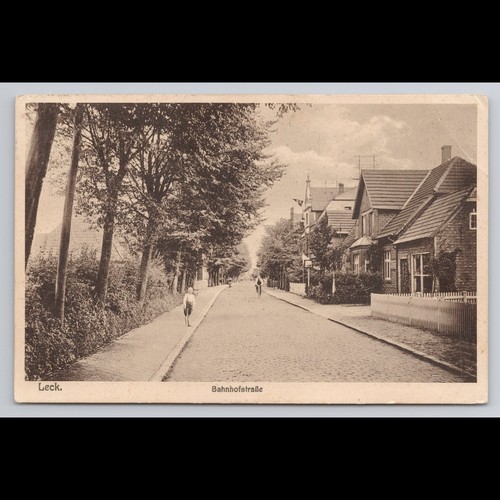 Vintage Postcard Leck Germany Bahnhofstraße Posted Scenic Collectible ...