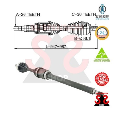 Front Axle Right Rh Drive Shaft Suit VOLVO XC90 D5 AWD 36000559 | eBay ...