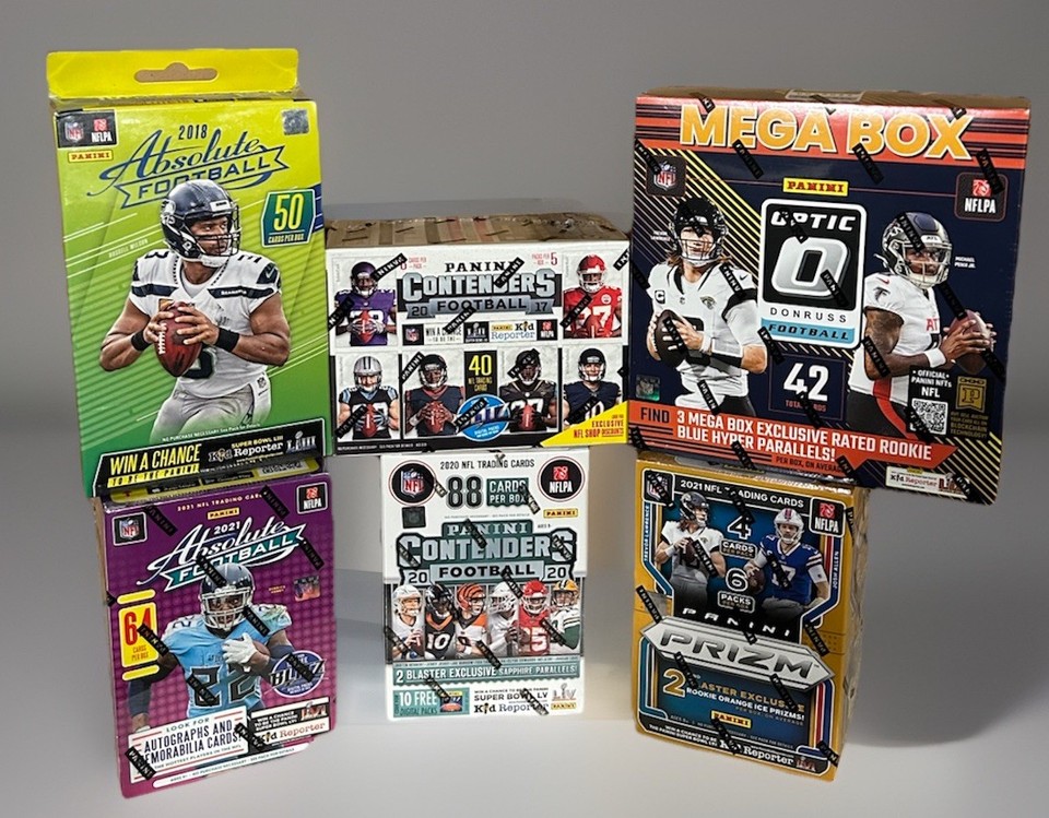 6 NFL Factory Sealed Football Boxes •2017 Contenders•2018 Absolute•2024 ...