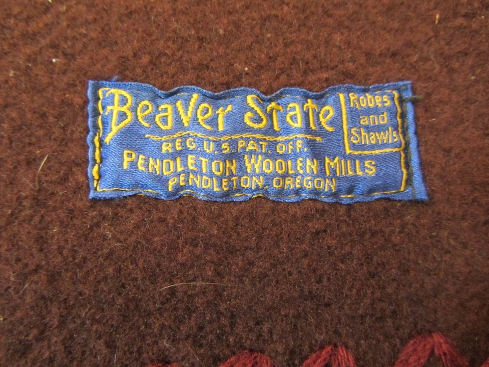 Pendleton Beaver State Robes Shawls 62" x 68" Wool Blanket Fringe ...