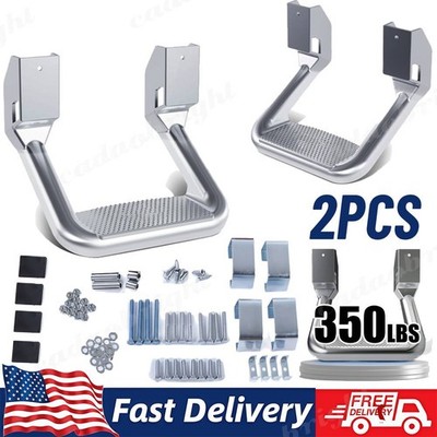 WHITE ALUMINUM FOR UNIVERSAL PICKUP TRUCK/SUV SIDE HOOP STEPS 12" WIDTH ...