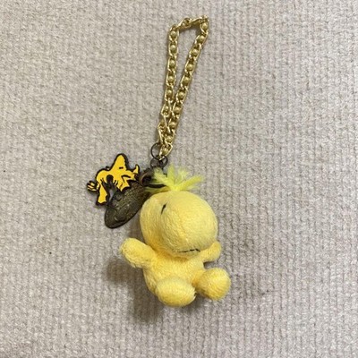 Snoopy Woodstock Keychain Keyring Strap Plush Mascot Chain Beads Pearl ...