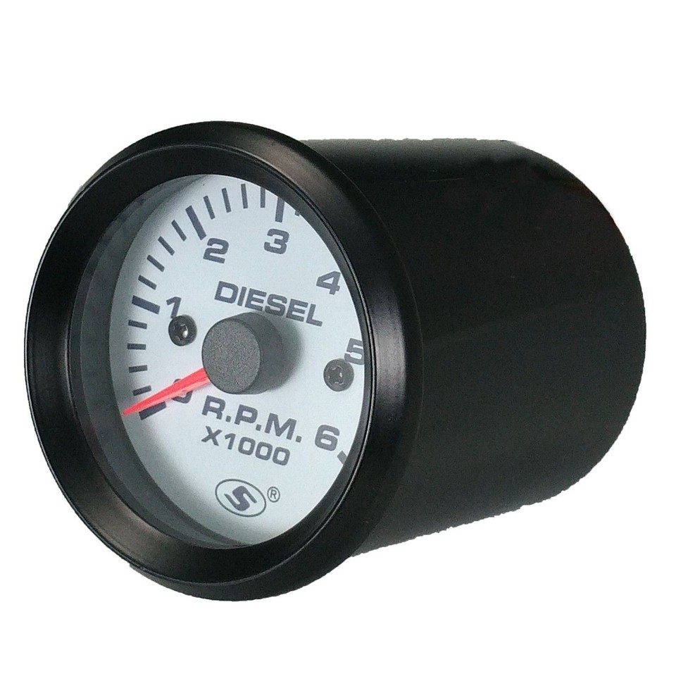 52mm 2-1/16" Universal Tachometer In Dash For Diesel Engine Alternator ...