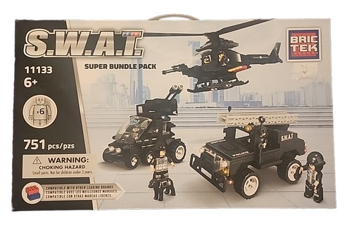 BRIC TEK - SWAT Super Bundle Helicopter Police 751pcs Building Blocks ...
