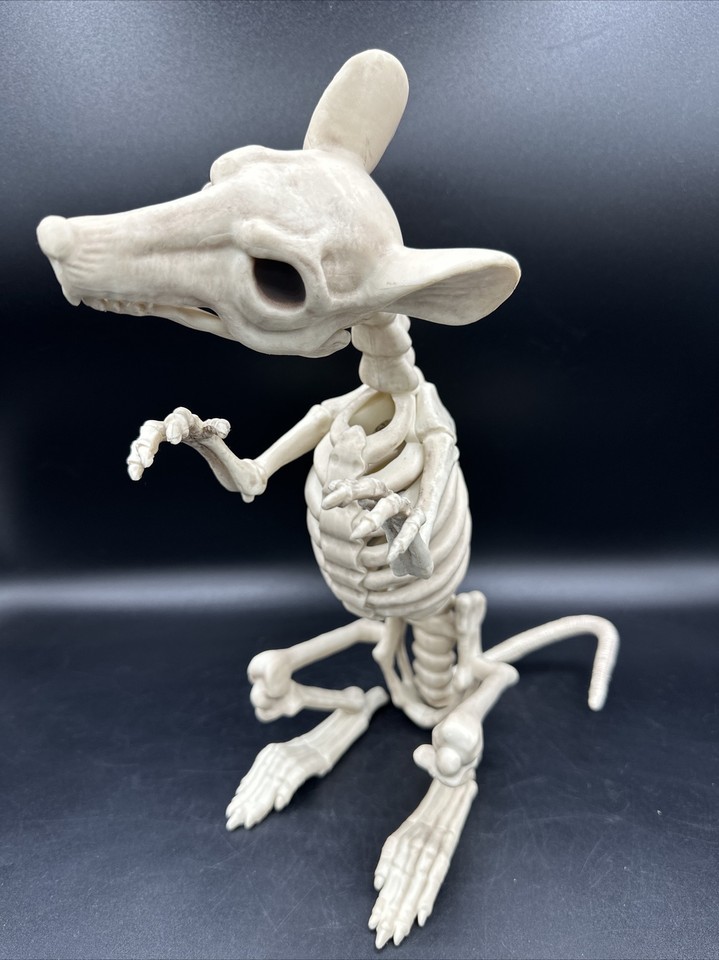 Grandin Road 11" Large Skeleton Rat Halloween Decoration Mouse Bones ...