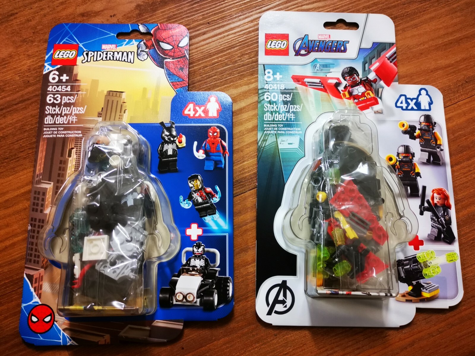 LEGO Marvel 40454 SpiderMan versus Venom & Iron Venom 40418 Falcon ...