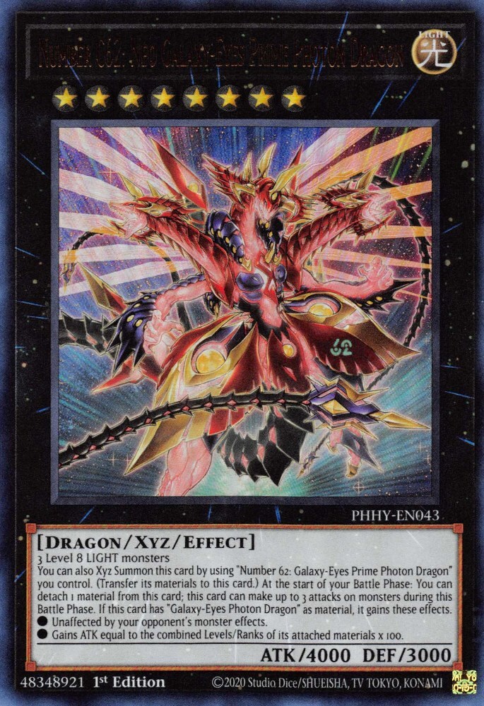 Number C62: Neo Galaxy-Eyes Prime Photon Dragon PHHY-EN043 Photon ...