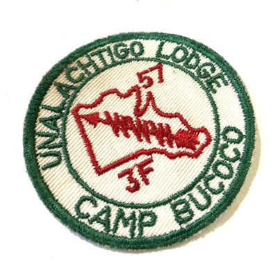 1957 Camp Bucoco - UNALACHTIGO LODGE - Camp Patch 57 3F | eBay