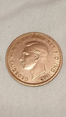 Georgivs VI D:G:BR:OMN:REX F:D:IND:IMP 1943 UK Britain, Collectible ...