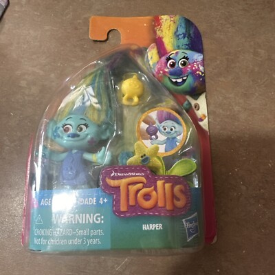 Trolls Harper with attachable Critter, 3" Dreamworks Trolls Figure in ...