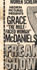 Mule Faced Woman Freak Show Girl Movie Poster Artist Drew Friedman 1985 ...