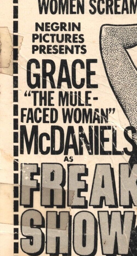 Mule Faced Woman Freak Show Girl Movie Poster Artist Drew Friedman 1985 ...