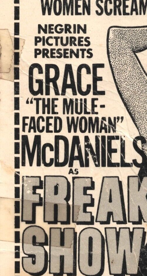 Mule Faced Woman Freak Show Girl Movie Poster Artist Drew Friedman 1985 ...