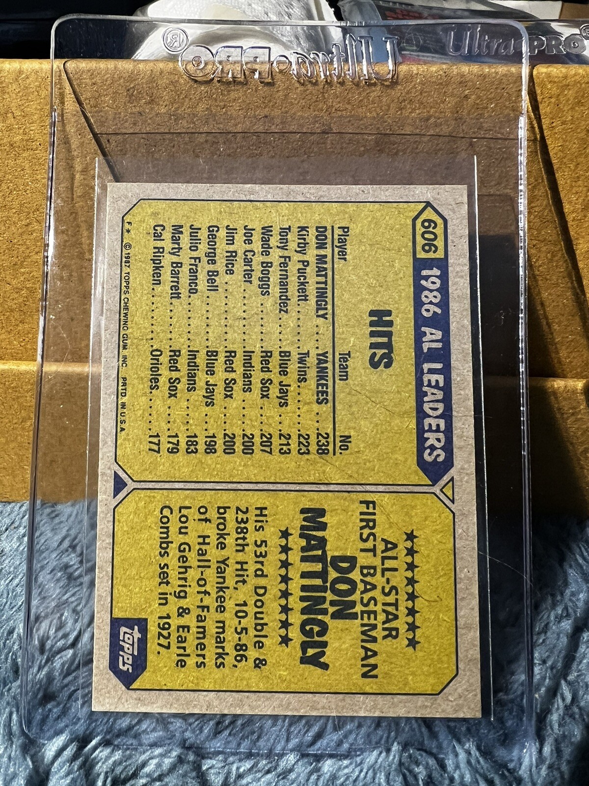 1987 Topps Don Mattingly All Star Double Mustache Error Card #606 Mint ...