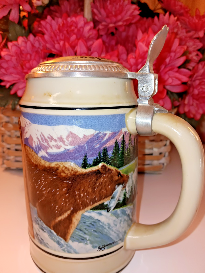 Budweiser Endangered Species Series beer stein "Grizzly Bear" with Box 1992 | eBay