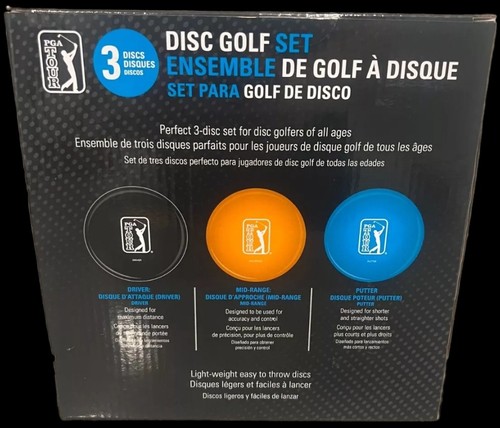PGA TOUR 3 Piece Disc Golf Starter Set - Driver, Mid-Range & Putter NEW ...