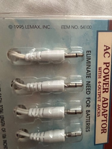 Lemax AC Power Adapter 4 Output Jacks Item #54100 1995 New in Package ...