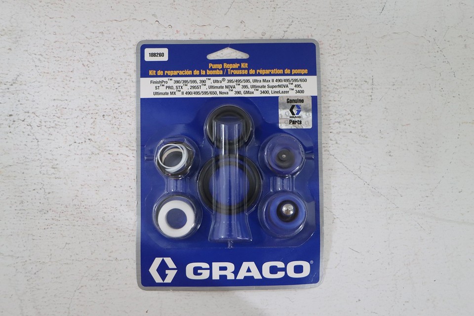 GRACO 18B260 Graco Pump Repair Kit for Ultra 390/395/595, And Ultra Max ...
