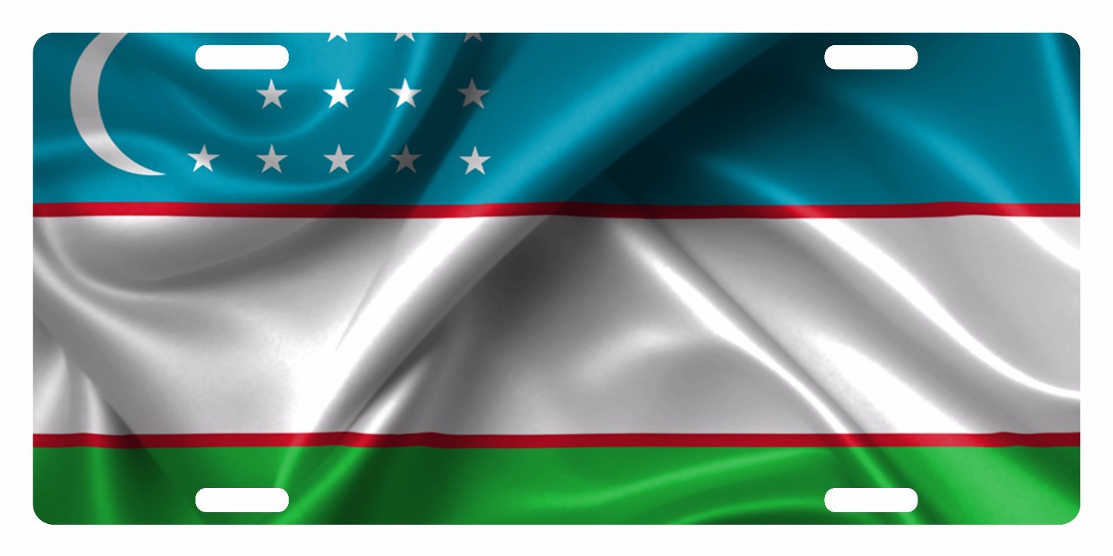 UZBEKISTAN Flag Custom License Plate NATIONAL Emblem WAVE Version | eBay