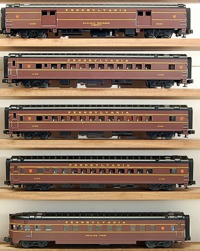 MTH PREMIER PENNSYLVANIA 70’ STREAMLINED 5 CAR PASSENGER SET 20-6557 O ...