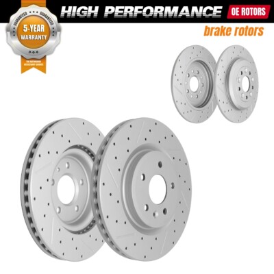 Front & Rear Disc Brake Rotors For 2011- 2019 Ford Explorer Ford Taurus ...