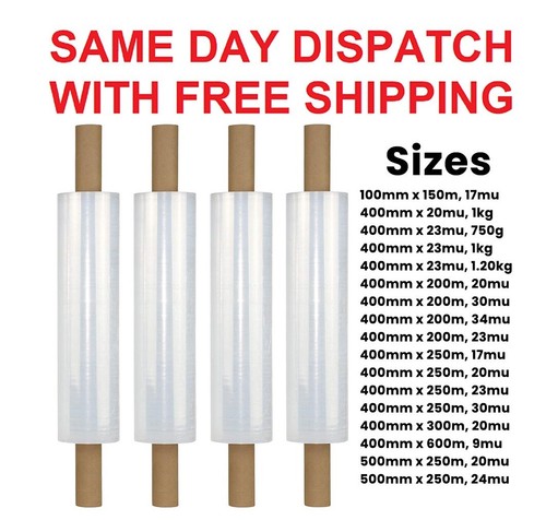 Pallet Wrap Clear Extended Core Stretch Shrink Cling Wrapping Film ...