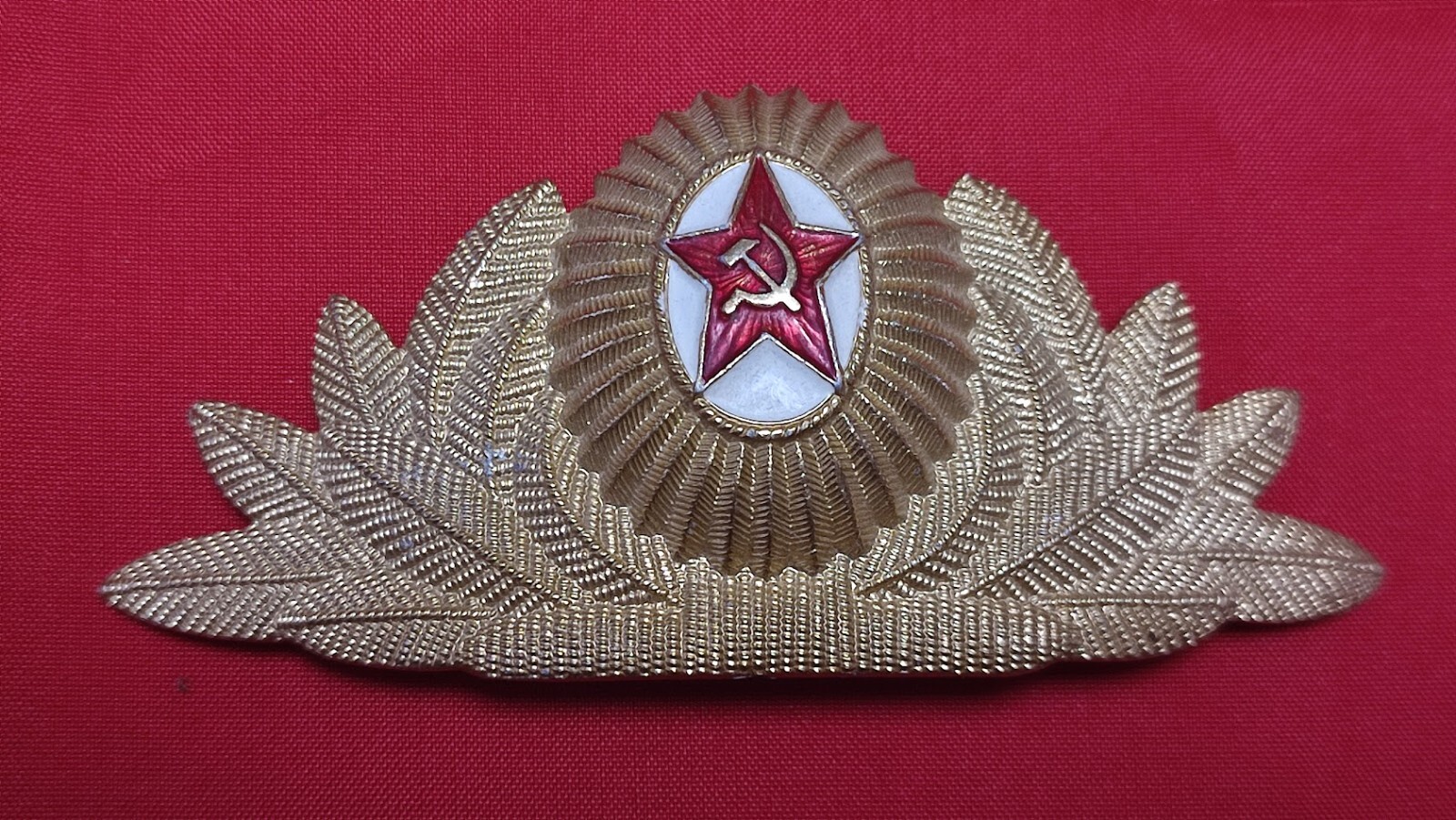 Russian Soviet Army Officer Uniform Brass Enamel Parade Cockade Cap ...