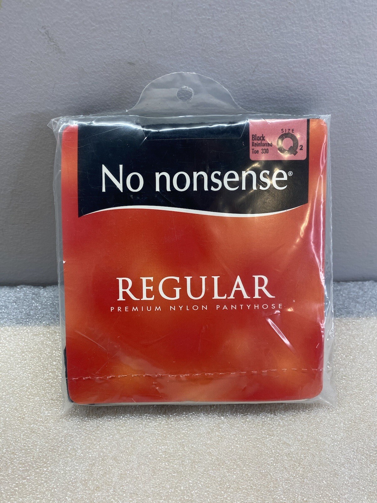 No Nonsense Regular Pantyhose Reinforced Panty & Toe Q2 Sheer Black 1 ...