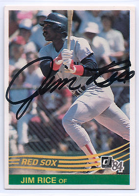 HOF Jim Rice signed 1984 Donruss baseball Boston Red Sox autograph #50 ...