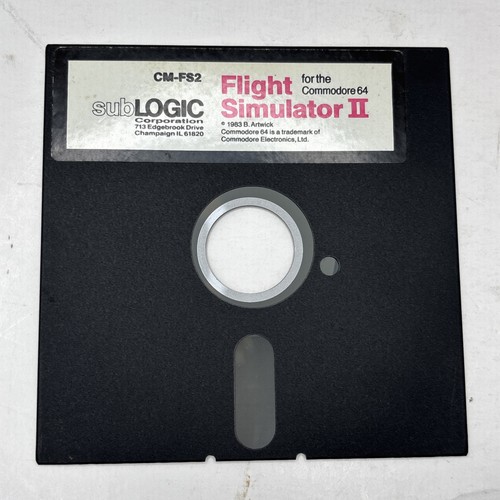 Commodore 64 CM-FS2 "Flight Simulator II (2) Video Game 1983 Artwick ...